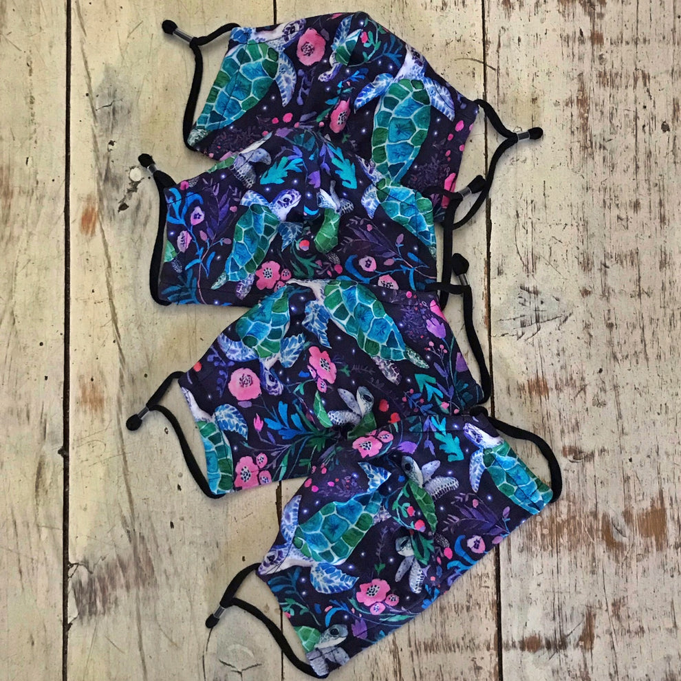 Sea Turtle Face Masks 4 Pack – Bush Beautique